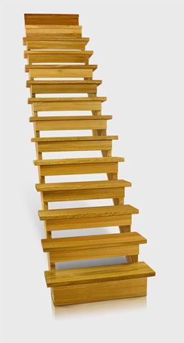 FREITRAGENDE TREPPEN SELBSTMONTAGE TYP U, L AUS MASSIVHOLZ EICHE BUCHE ...